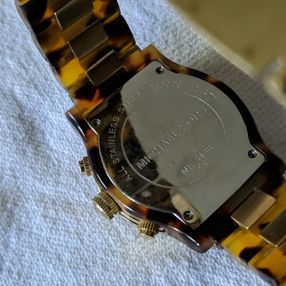 Michael Kors | Accessories | Mk Michael Kors Tortoise Shell Watch ...